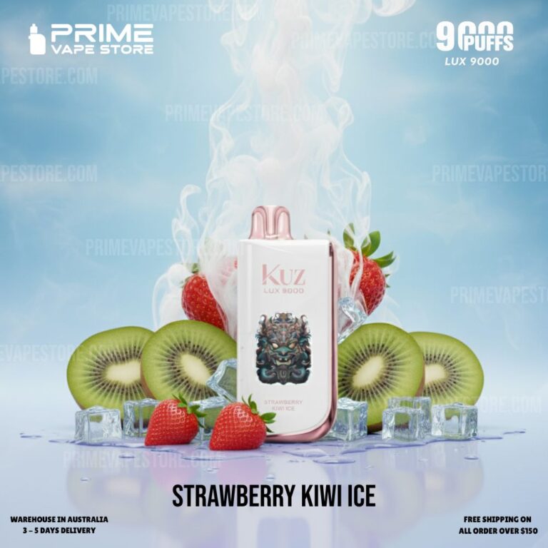 KUZ LUX 9000 Puffs Strawberry Kiwi Ice - Prime Vape Shop Australia